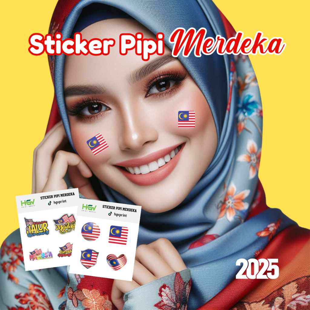 Sticker Pipi Malaysia Merdeka Transparent Stickers Paper Stationery ...