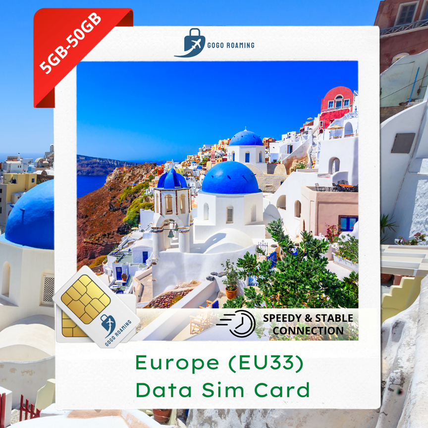 【Europe】【5-50GB】Europe Unlimited Data Travel Sim Card - Europe 33 ...