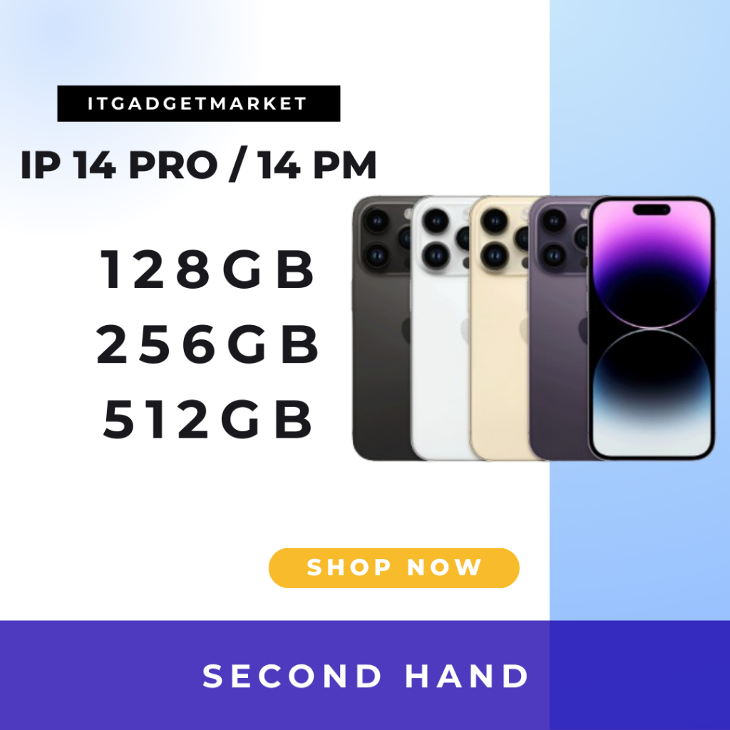 USED 14 PRO/PM X 128/256G/512 (1 MONTH WARRANTY) | Shopee Malaysia