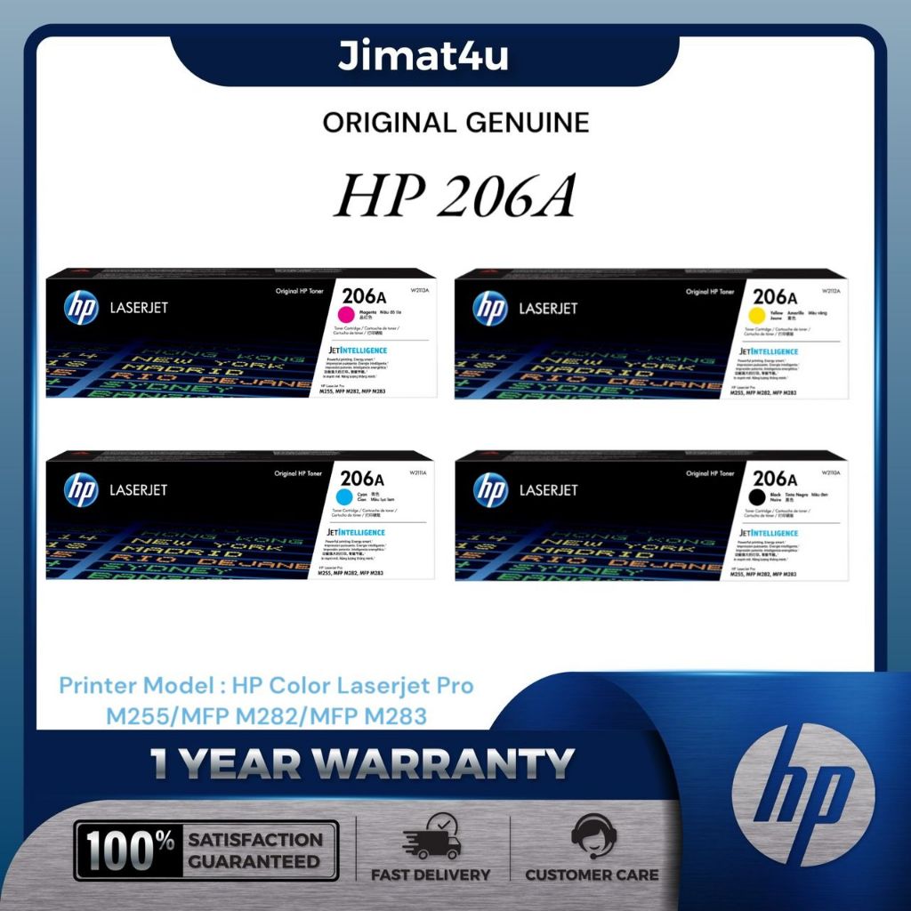 HP 206A Original Toner Cartridge/ W2110A Black W2111A Cyan W2112A ...