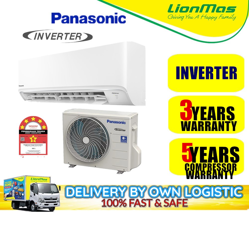 Panasonic 1HP / 1.5HP Inverter PU Series Air Conditioner CS-PU9AKH-1 CS ...