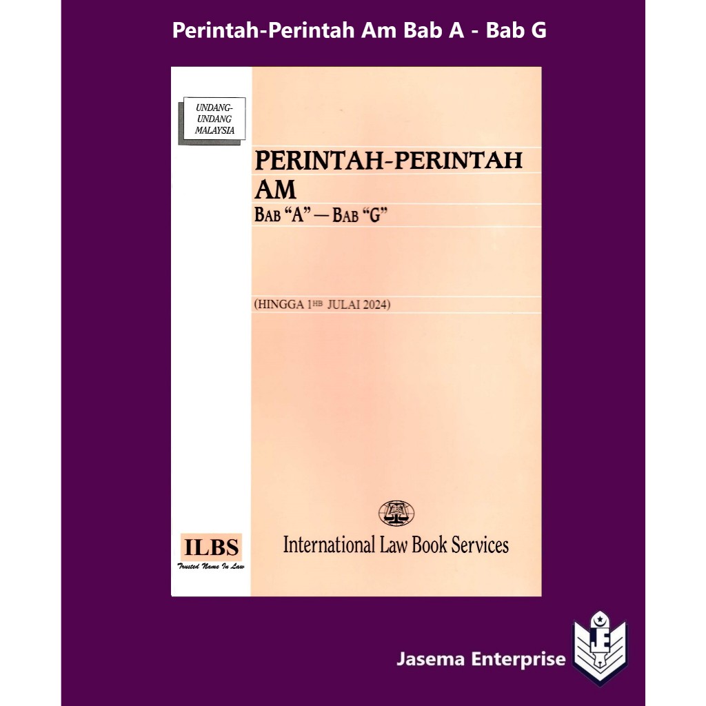 Perintah-Perintah Am Bab A - Bab G (Hingga 1hb Julai 2024) | Shopee ...