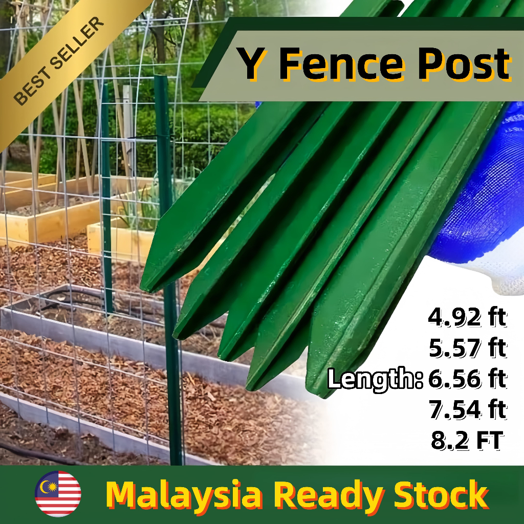 Fence Column 10pcs Pagar Cyclone Column Triangular Pointed Solid Iron ...