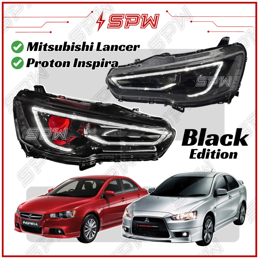 Mitsubishi Lancer Evo/Proton Inspira Vland LED Headlamp Headlight ...