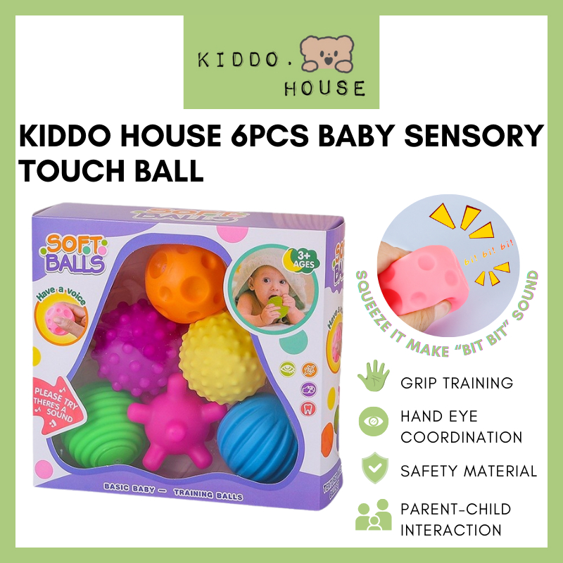 Kiddo House Bola Sentuhan Sensori Bayi 6pcs Baby Sensory Touch Ball ...