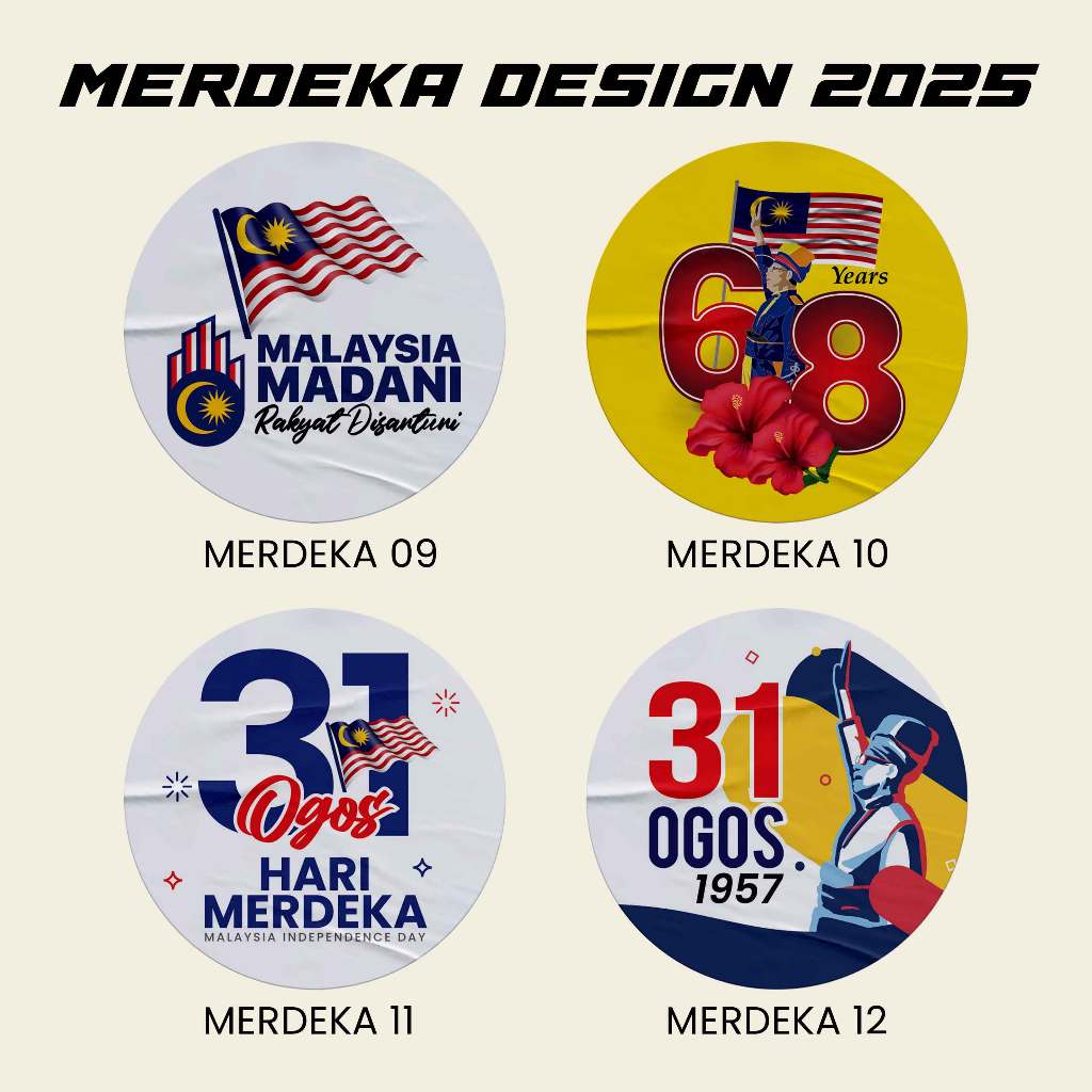 Sticker Merdeka ke 68 2025 / Bendera Negeri | Malaysia 68 Tahun ...