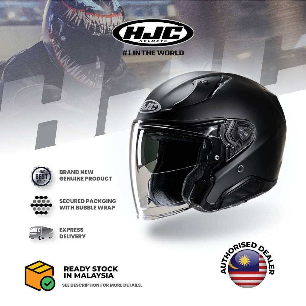 HJC RPHA 31 OPEN FACE Helmet - Matte Black [ECE22.06] MOTOSIKAL HJC ...