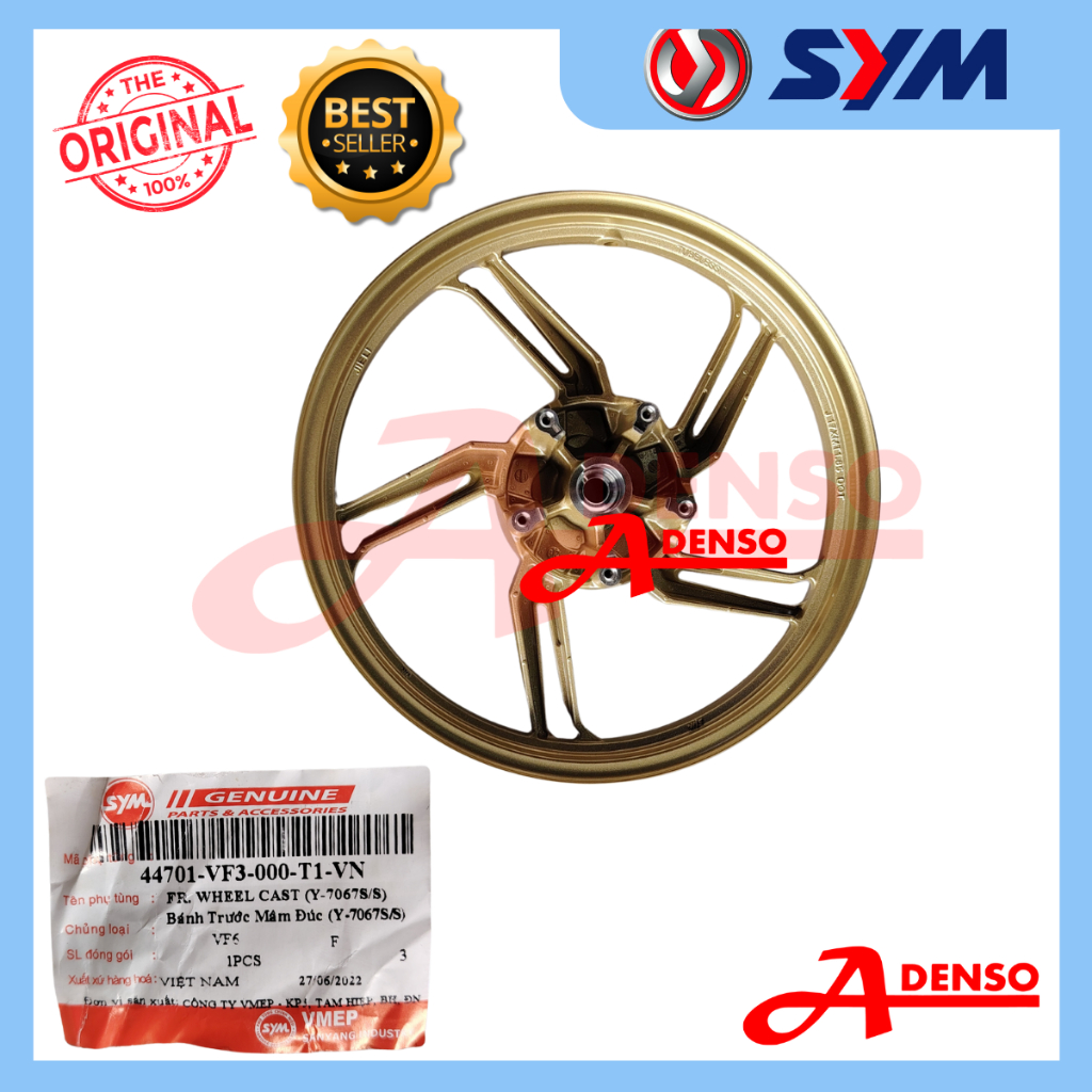 VF3i FRONT CAST WHEEL, SPORTRIM DEPAN (ORIGINAL100%SYM) 44701-VF3-000 ...