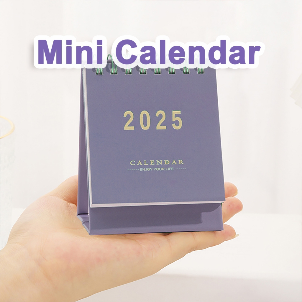 Mini Desk Calendars Pocket Calendar Standing Flip Steel Coil Yearly ...