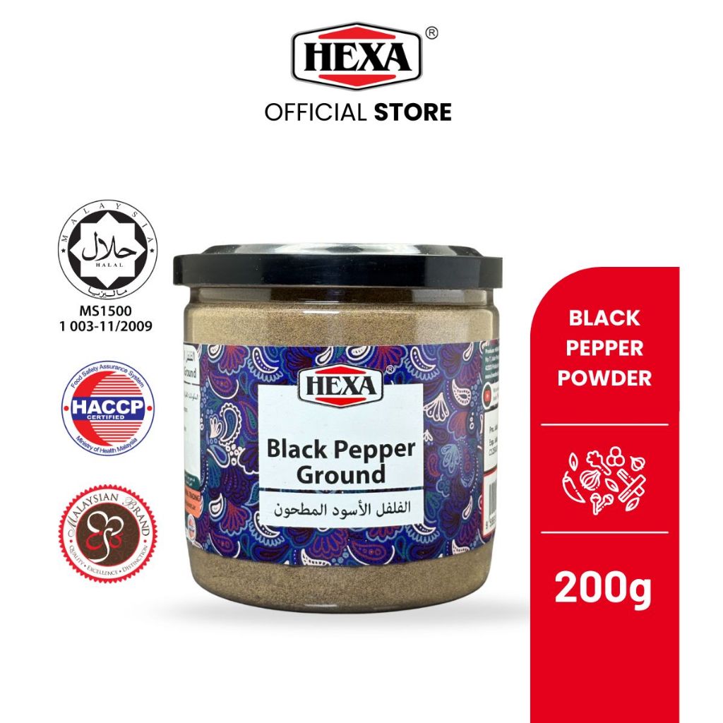 Hexa Black Pepper Ground And Powder 200gm | Shopee Malaysia
