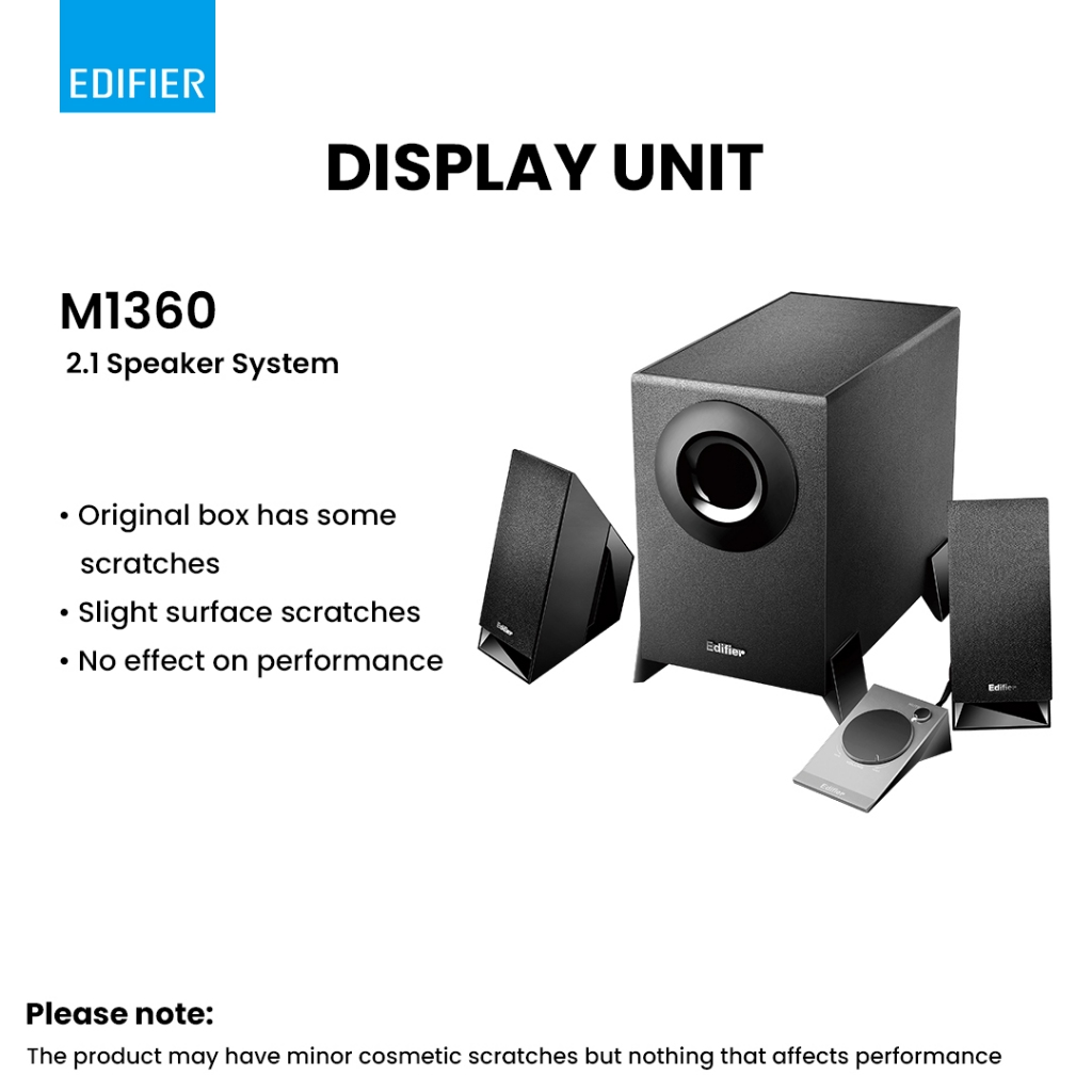 Edifier M1360 [Display Unit - SN616055705968] 2.1 speaker with quality ...