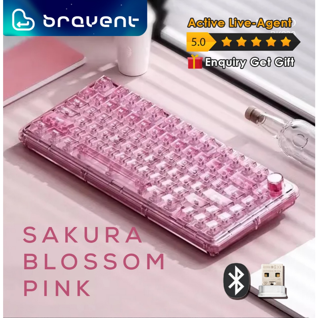 Transparent Keyboard Typing Gasket Wireless Crystal Clear ASMR ...