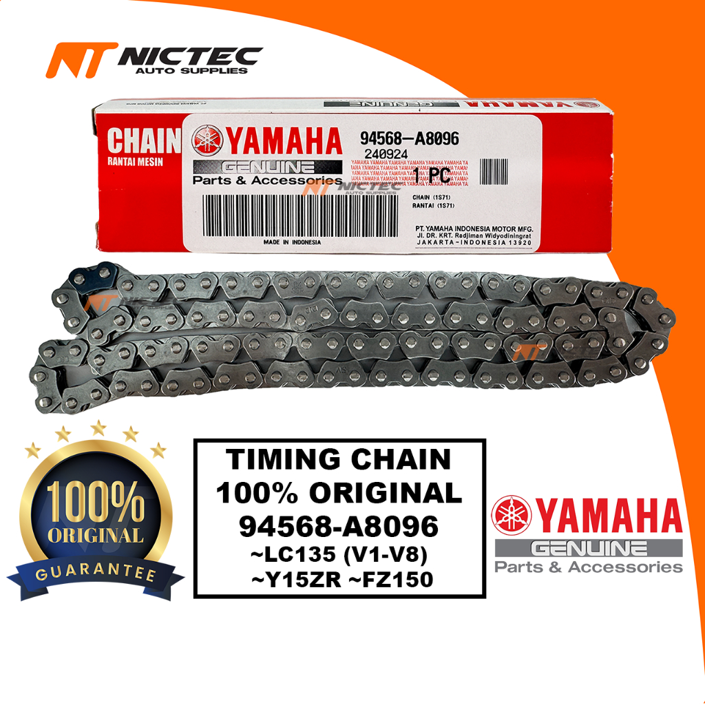 YAMAHA TIMING CHAIN LC135 V1 V2 V3 V4 V5 V6 V7 V8 Y15ZR FZ150 96L 94568-A8096 100% ORIGINAL ...
