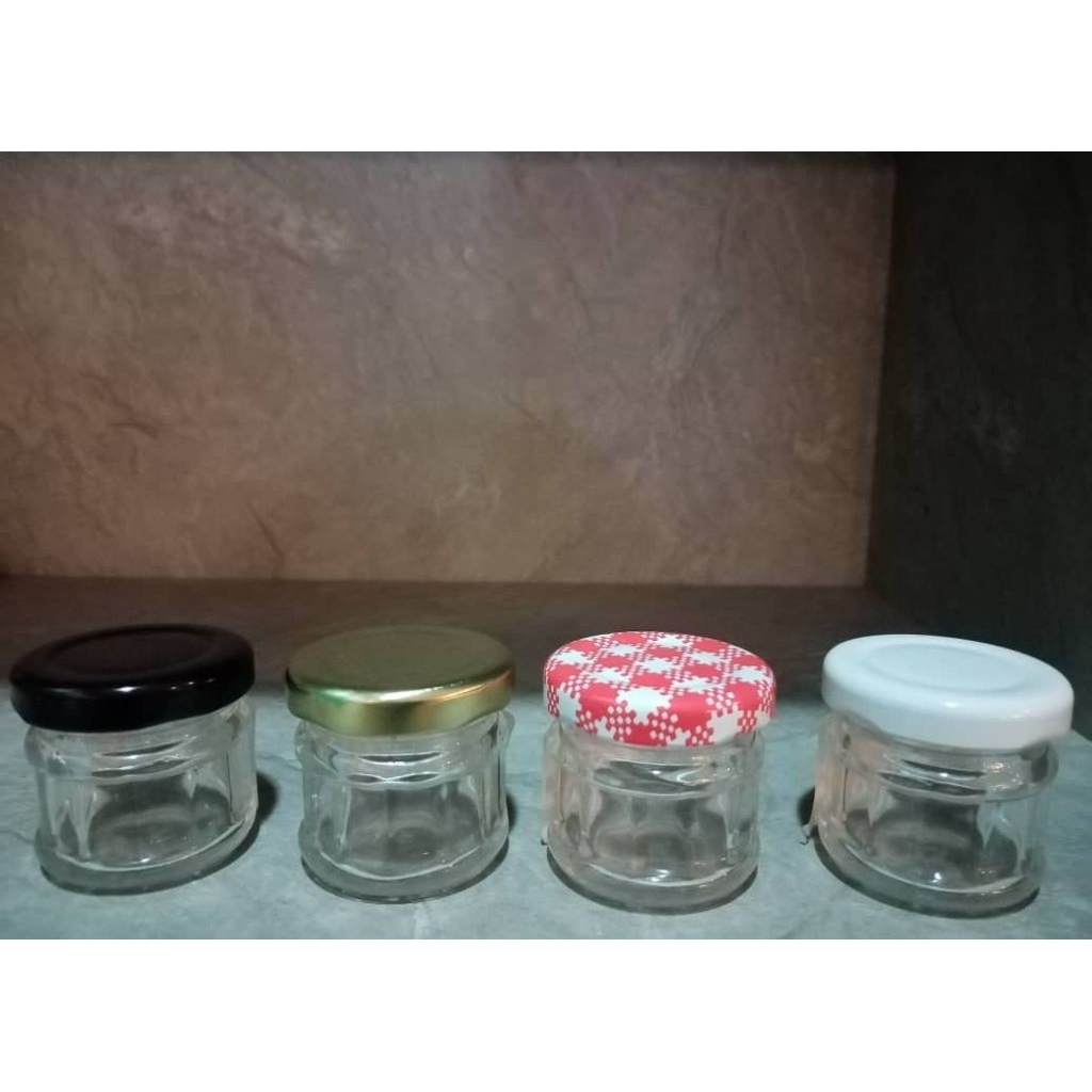{60pcs} 20ml Small Dodecagon Glass jar/Botol kaca/door gift/wedding ...