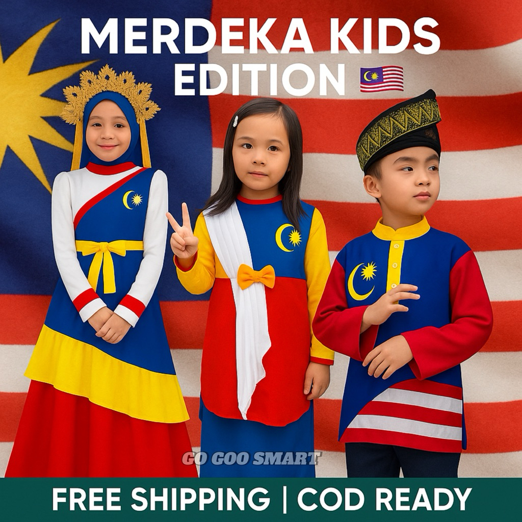 🇲🇾 Baju Merdeka Anak Lelaki & Perempuan | Koleksi Eksklusif Merdeka ...