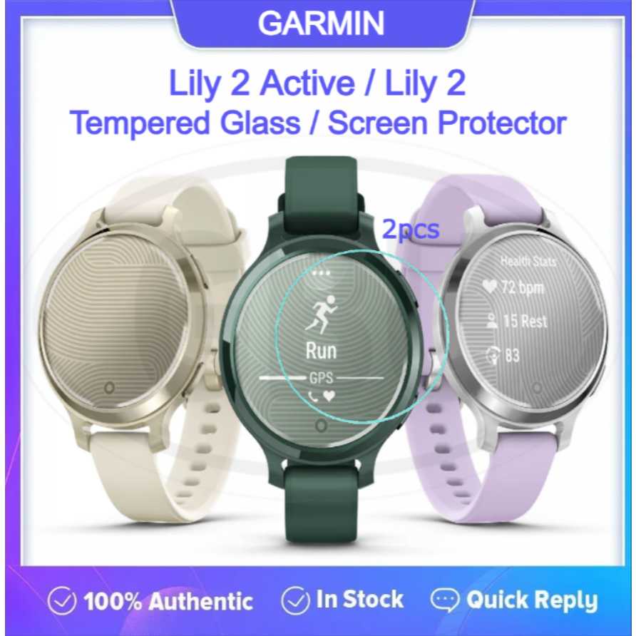 Garmin Lily 2 Active / Garmin Lily 2 Screen Protector HD Tempered Glass ...