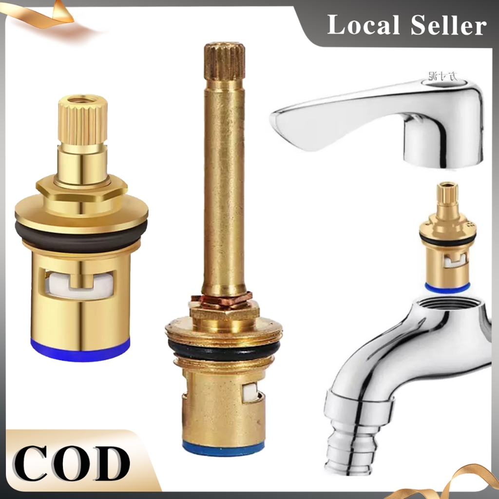 All Copper Valve Core Double Sink Basin Wall Tap Headwork Faucet ...