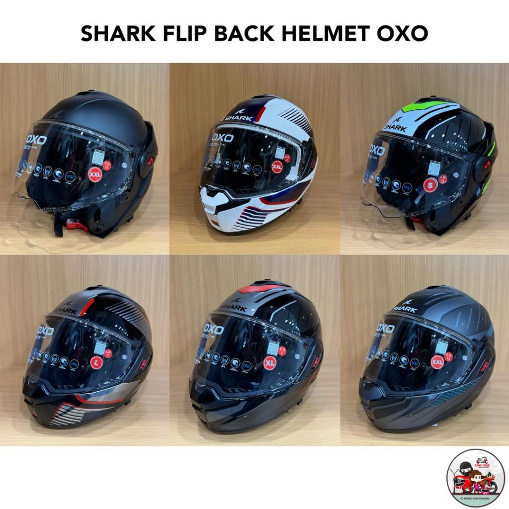 SHARK FLIP BACK HELMET OXO SIKTER MODULAR FLIP BACK HELMET | Shopee ...