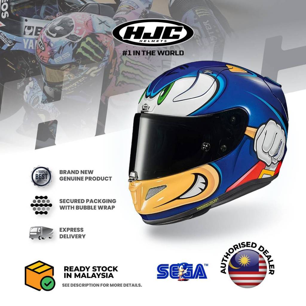 FULL FACE HJC RPHA 11 Helmet - Sonic [SEGA LICENSED PRODUCT] helmet ...