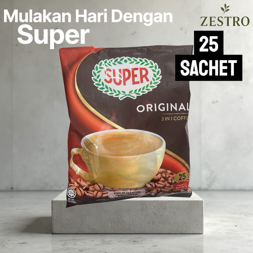 Super 3in1 Original Coffee 25 Sachet | Kopi Pekat & Sedap | Instant Coffee | Shopee Malaysia