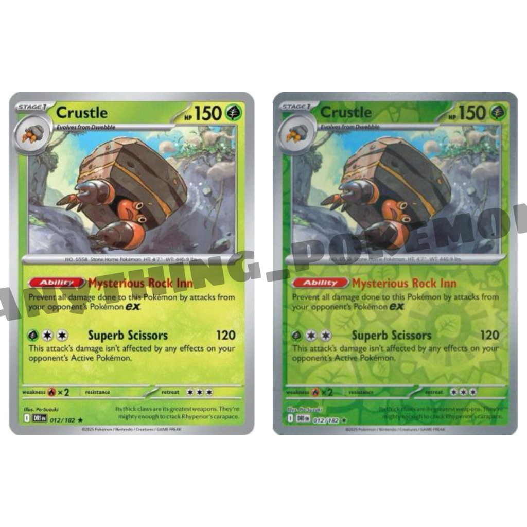 Pokemon Card - Crustle (012/182) - HOLO/REVERSE HOLO - Destined Rivals ...