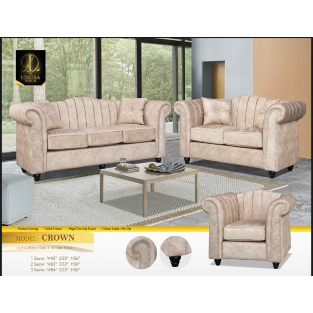 Crown Chesterfield Sofa | Shopee Malaysia