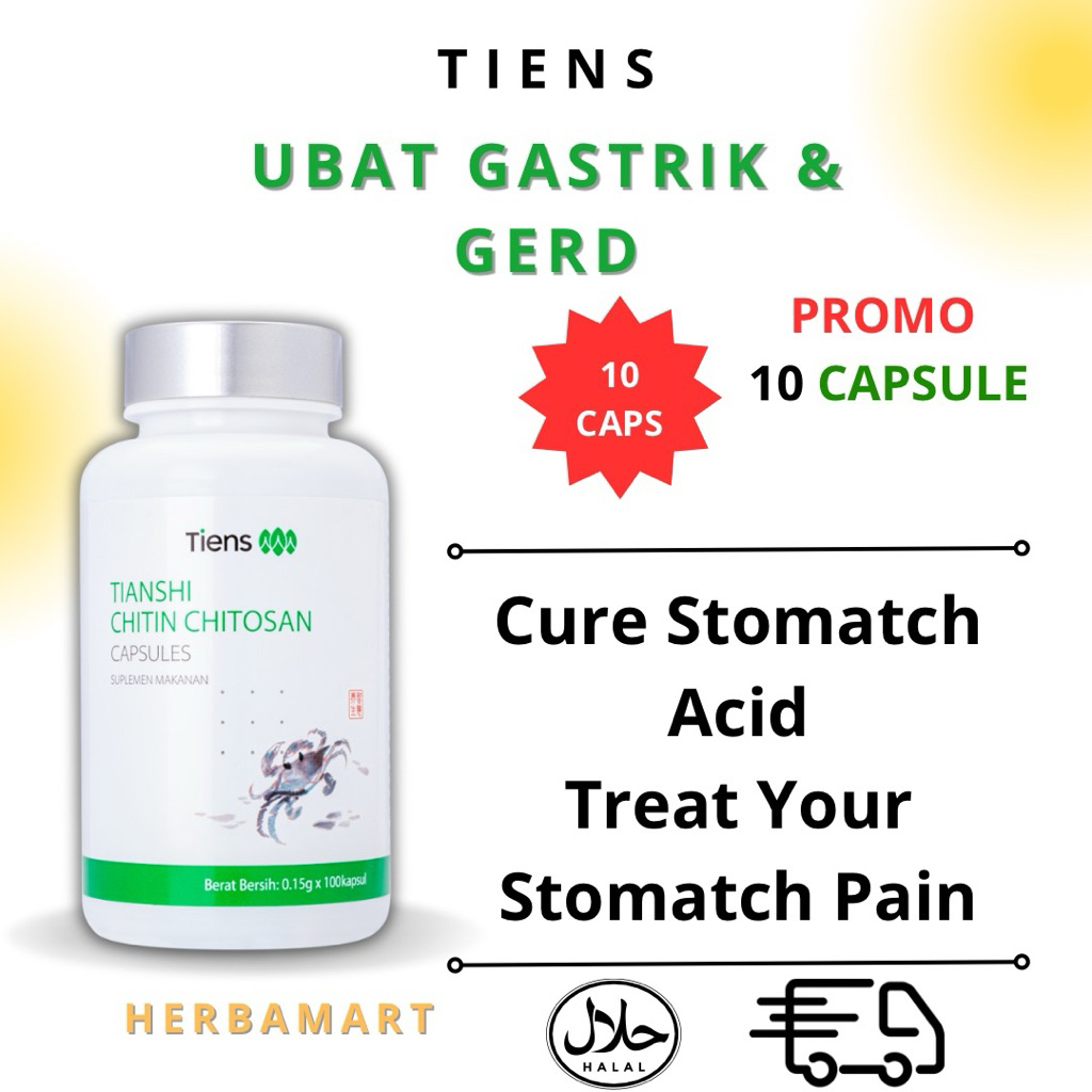 CHITIN CHITOSAN TIENS ORIGINAL UBAT GASTRIK GERD ANGIN MEDU KOLESTEROL ...