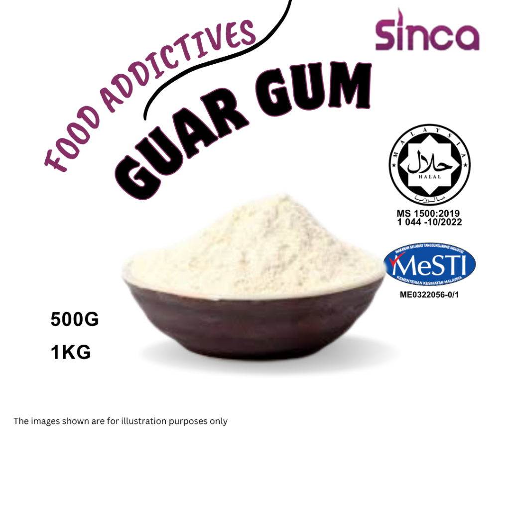 Guar Gum - Gred Makanan | Food Grade | Food Additives | Halal | Shopee ...