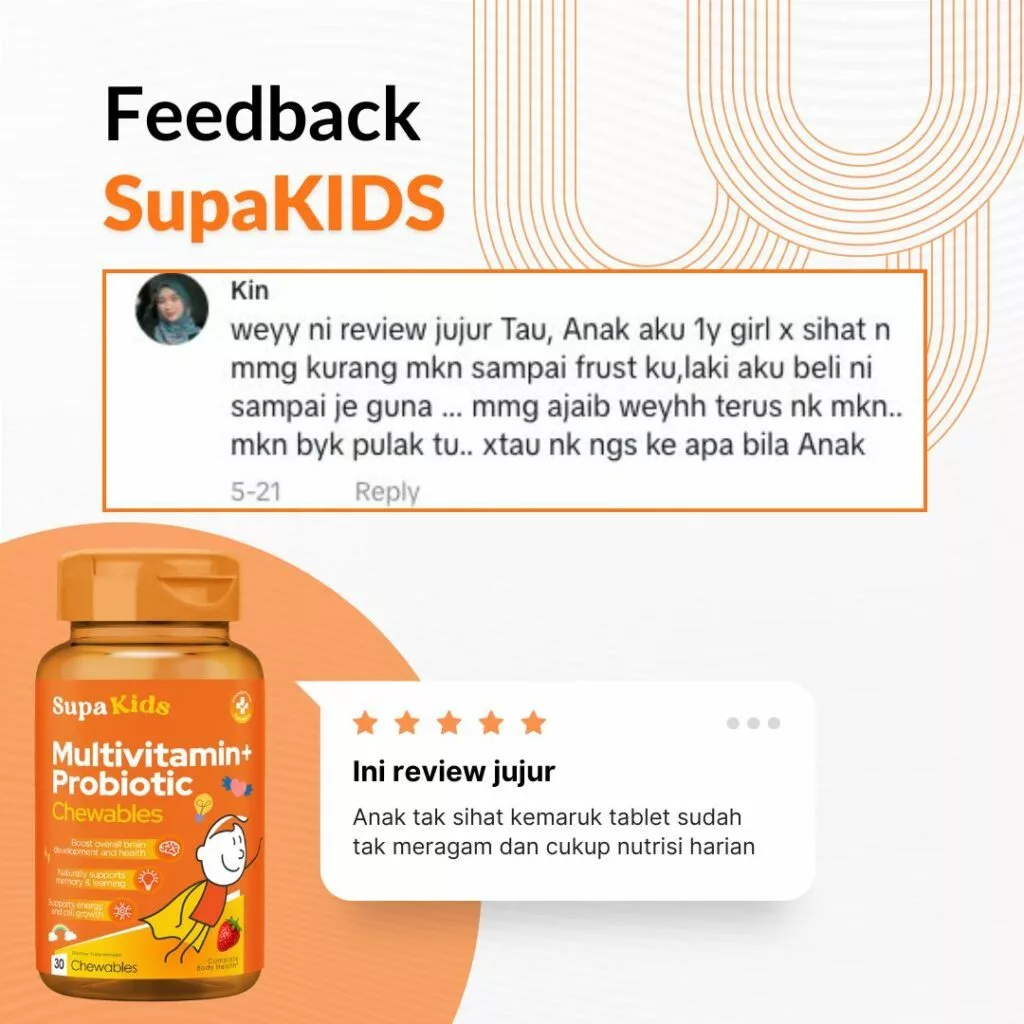 [Buy 3 free 2] SUPA KIDS MULTIVITAMIN+ PROBIOTIC - 10X LEBIH BERKESAN ...