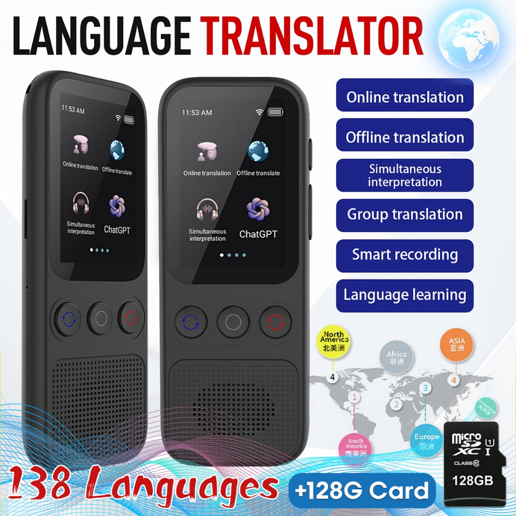 S80 Language Translator Device Portable AI Translator With 138 ...