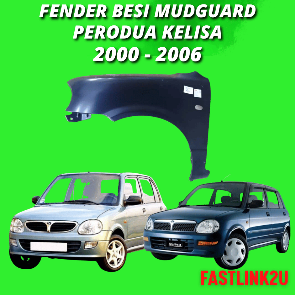 FASTLINK PERODUA KELISA 2000-2005 FRONT FENDER BESI MUDGUARD WITH HOLE ...