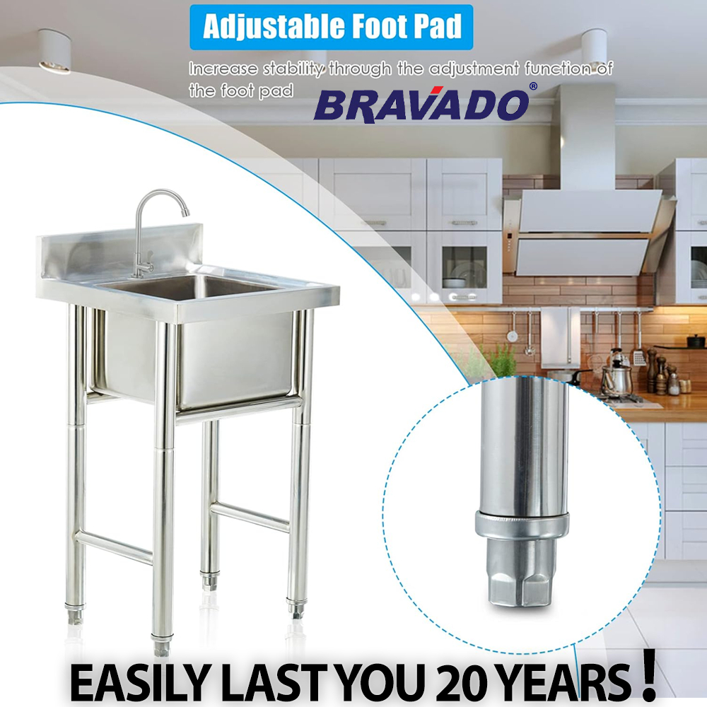 🔥HARGA PALING RENDAH MURAH🔥BRAVADO Kitchen Sink SINGLE BOWL SUS 304 ...