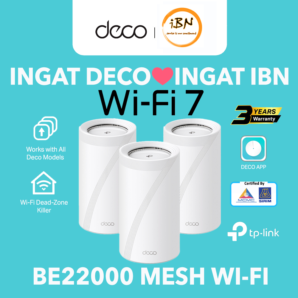 TP-LINK BE22000 WiFi 7 Tri-Band Multi-Gigabit Mesh Wifi Router With ...