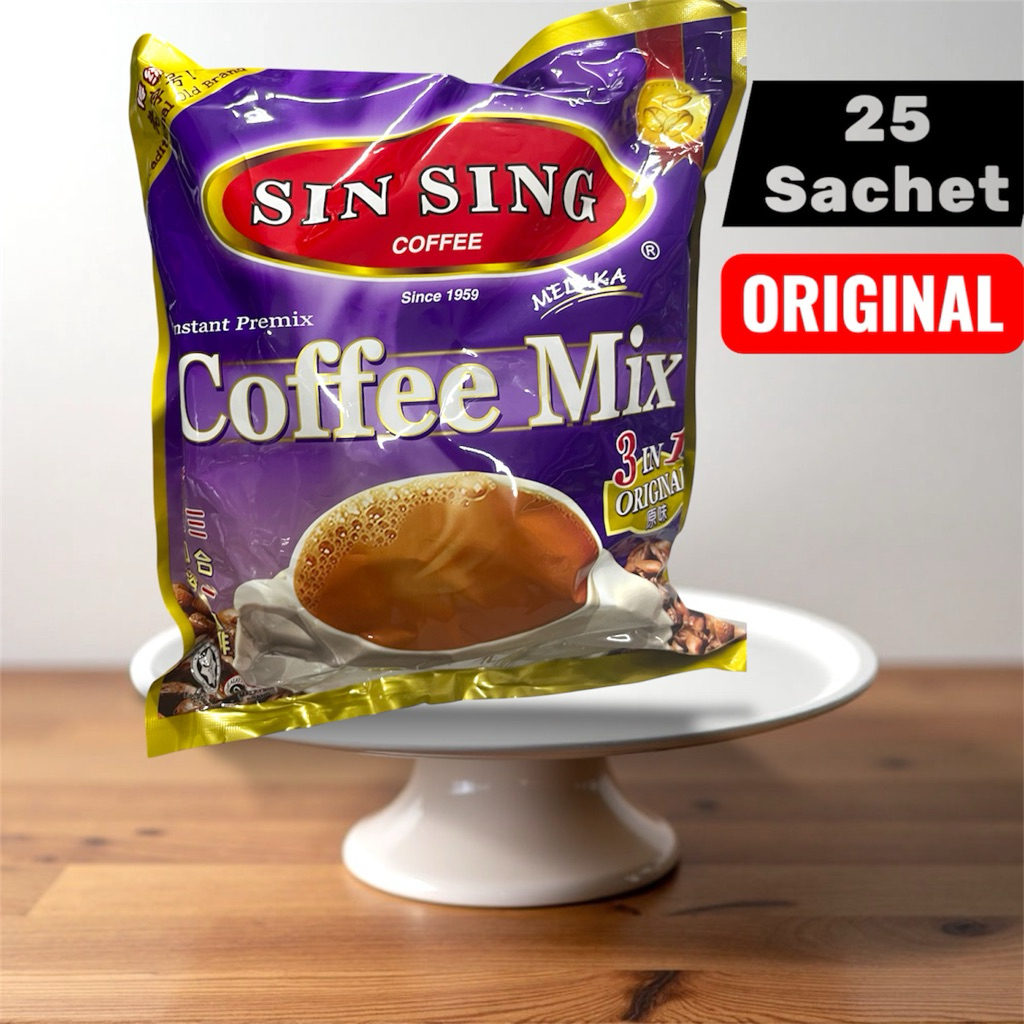 Sin Sing Coffee Mix Original 3in1 | 25 Sachet | Instant Premix Coffee ...