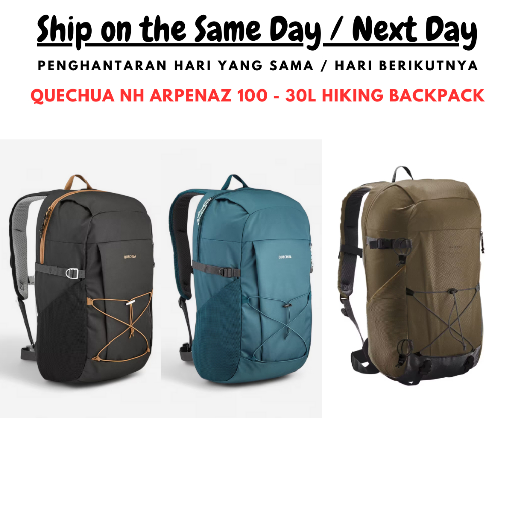 Qu3chu@ Arpenaz 100 30L Hiking Backpack / Daily Bag / Hiking Bag / Beg ...