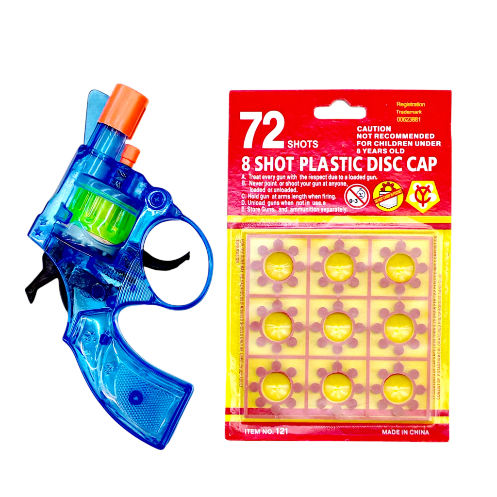 Mainan 8 Shot Plastic Disc Cap Toy Gun | Shopee Malaysia