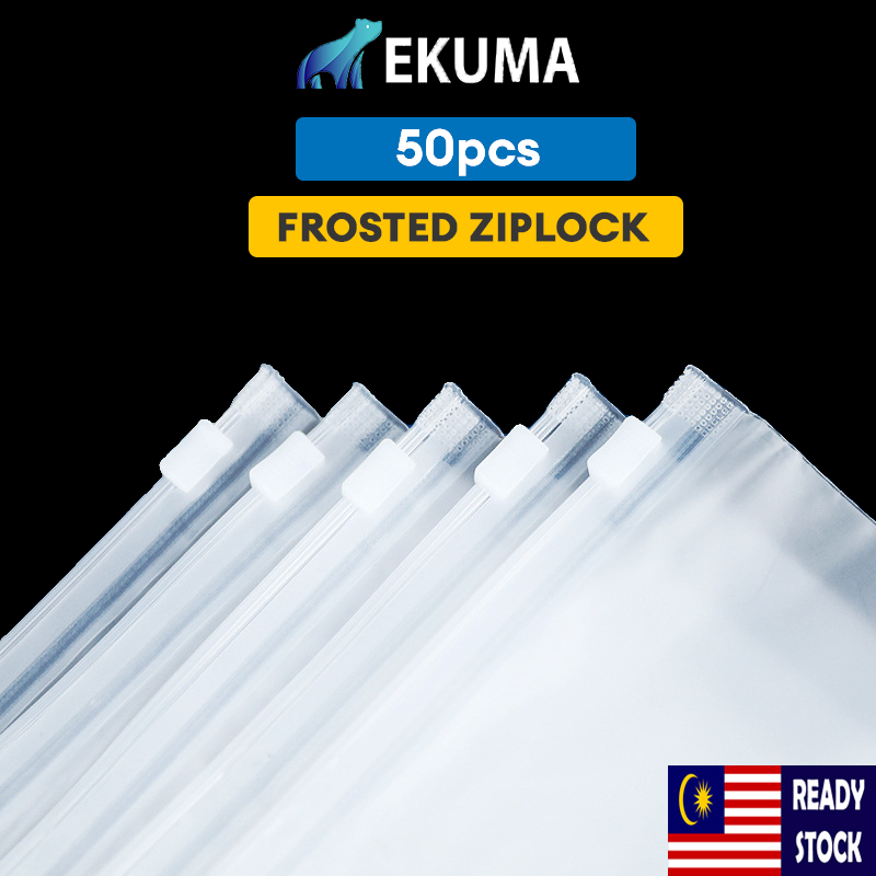 EKUMA Frosted Ziplock Bag | Ziplock Plastic Bag Clothes | Beg Simpan ...