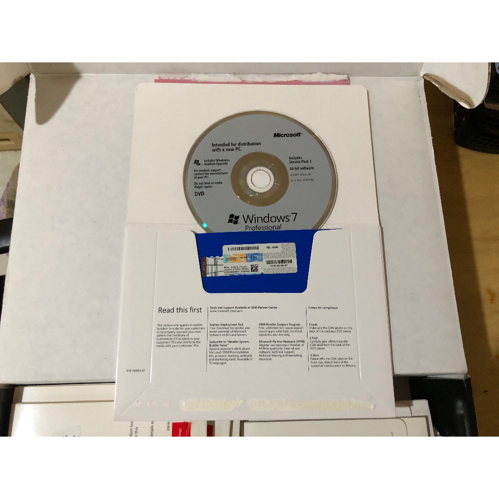 Windows 7 pro license 100% Genuine Original Local Stock free upgrade to ...
