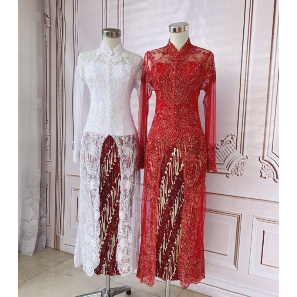 READY STOCK 🇲🇾 SET KEBAYA PAYET MANIK PANJANG (KEBAYA + Corset + KAIN ...