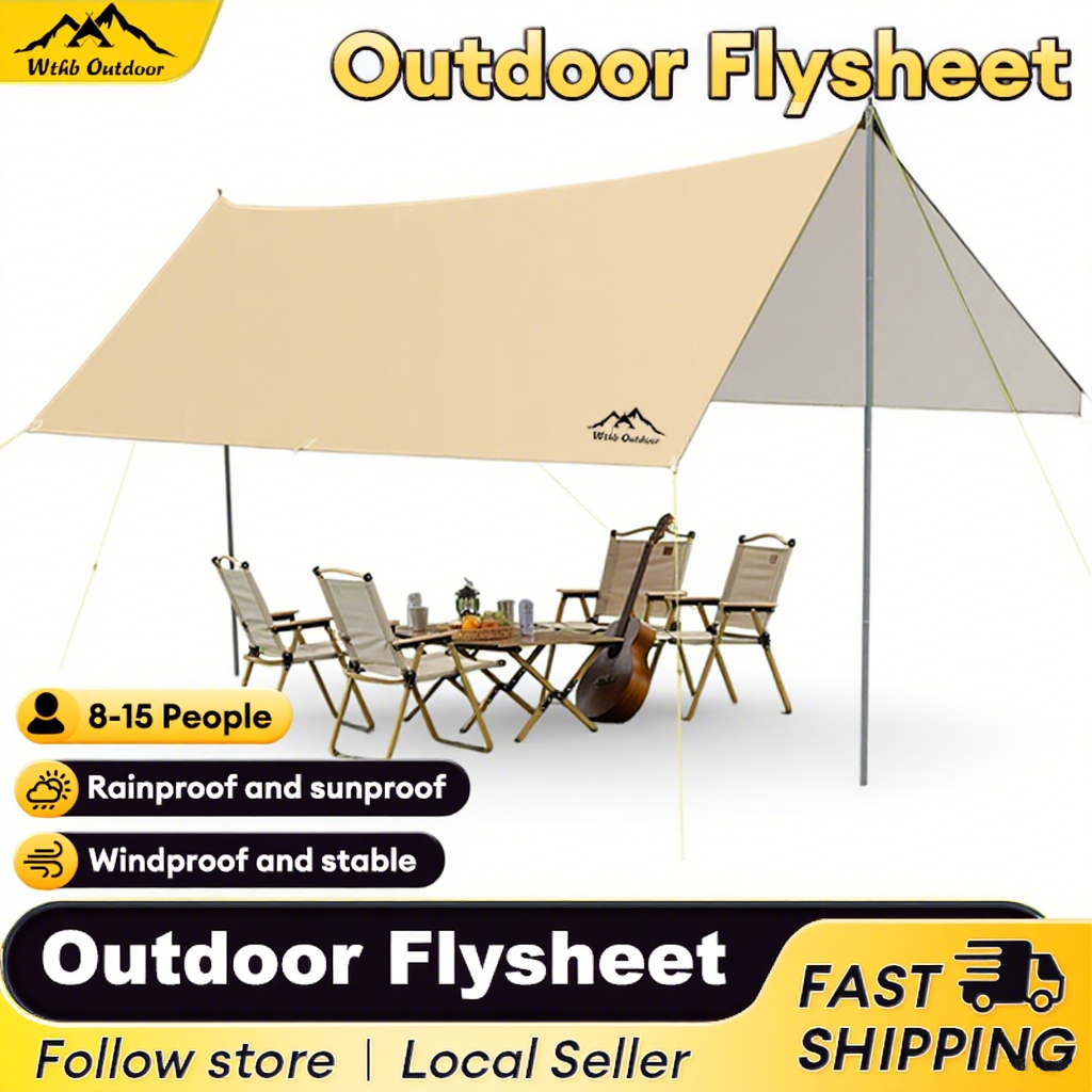 Wthb Outdoor Ultralight Weight Flysheet Waterproof Groundsheet Camping ...