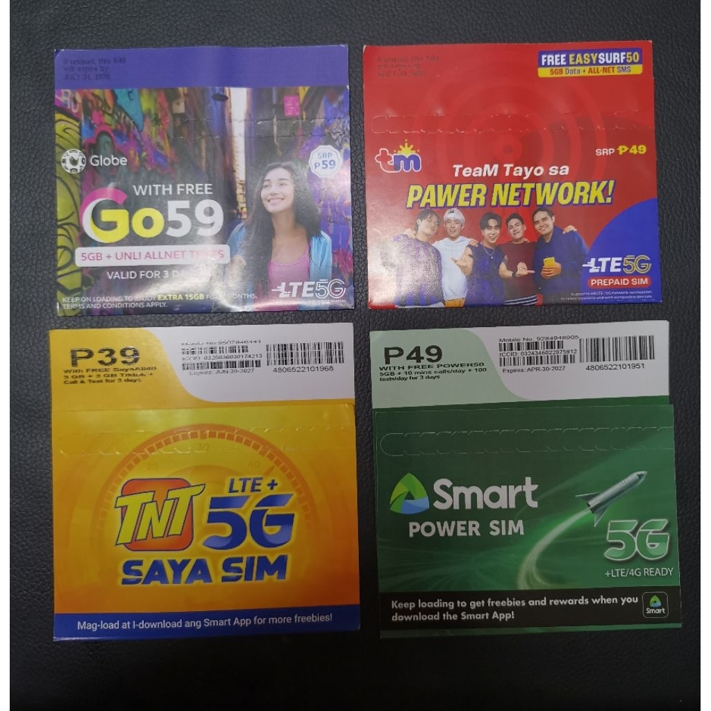 🇵🇭 Mobile Simcard Globe/Smart/TM/Tnt | Shopee Malaysia