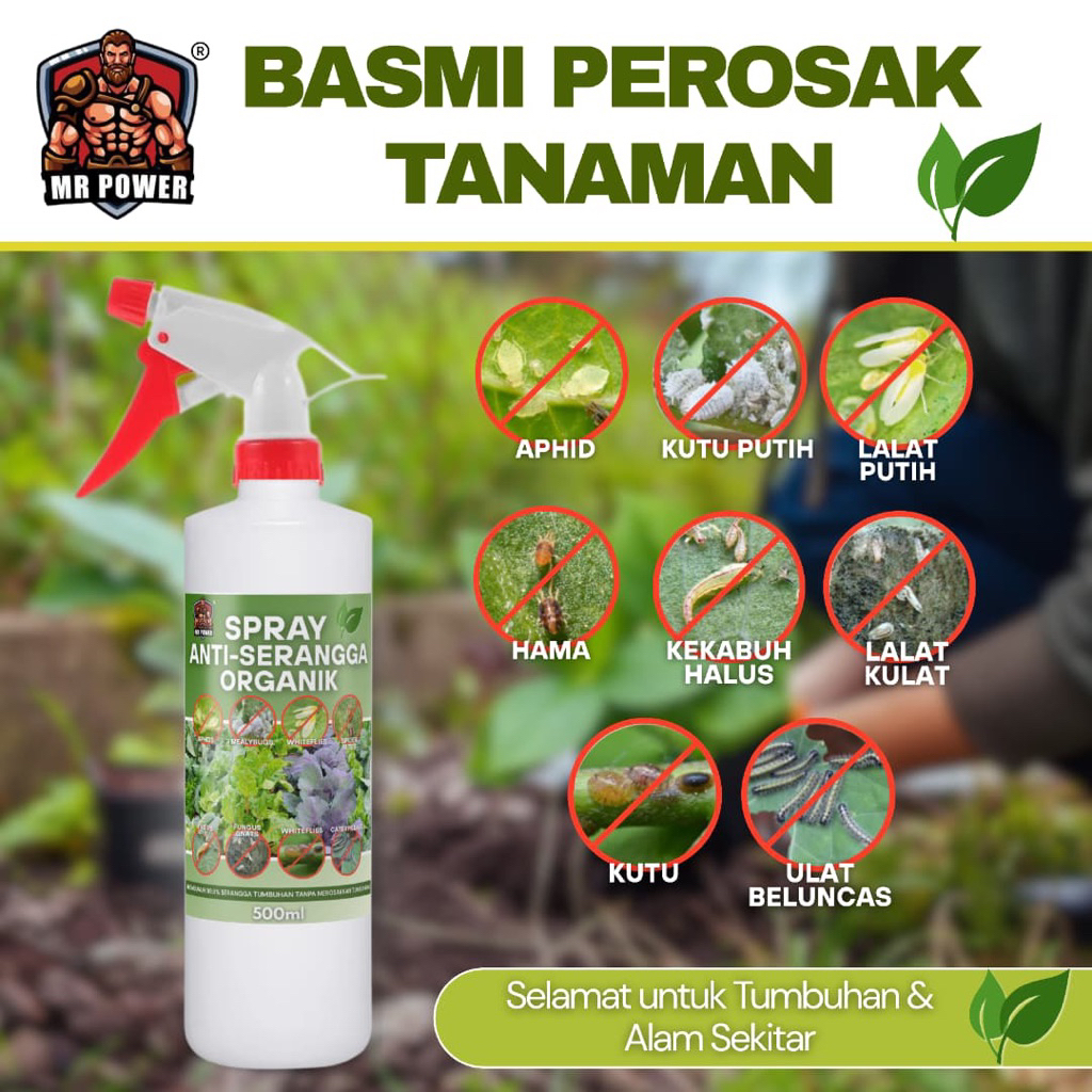 Mr Power Serangga Spray Perosak Tanaman Pokok Bunga Insect Spray For ...
