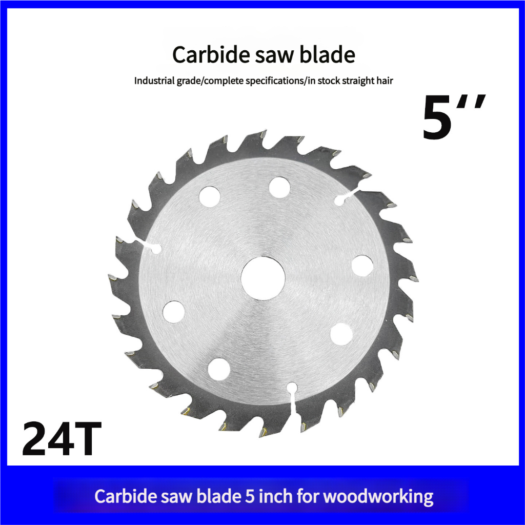 5-inch Hard Alloy Saw Blade Woodworking 24 tooth Ultra-Thin Porous ...