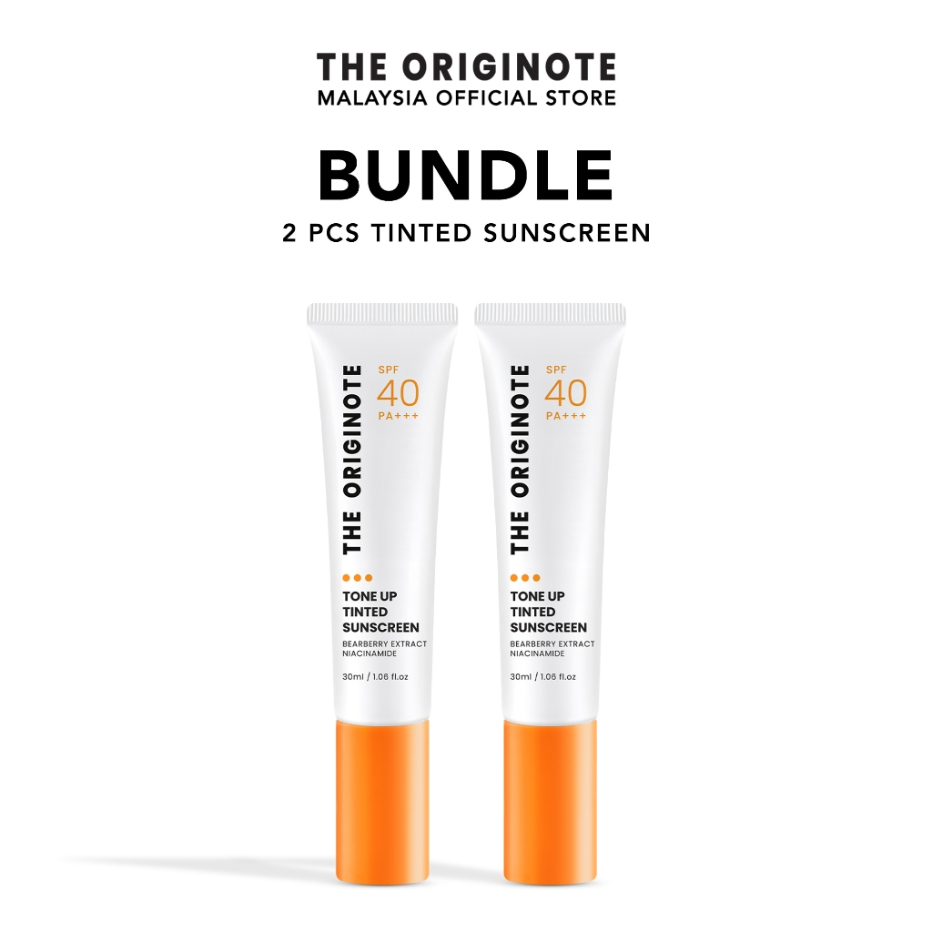 【2PCS】The Originote Tone Up Tinted Sunscreen SPF 40 PA+++ - Pelindung ...