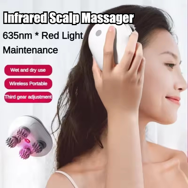 Infrared Scalp Massager Mini Octopus Head Massager Electric Pet Scalp ...