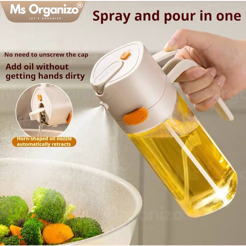 💡2in1 Botol Minyak Spray & Tuang MSORGANIZO Dispenser Dapur Anti-Tumpah ...