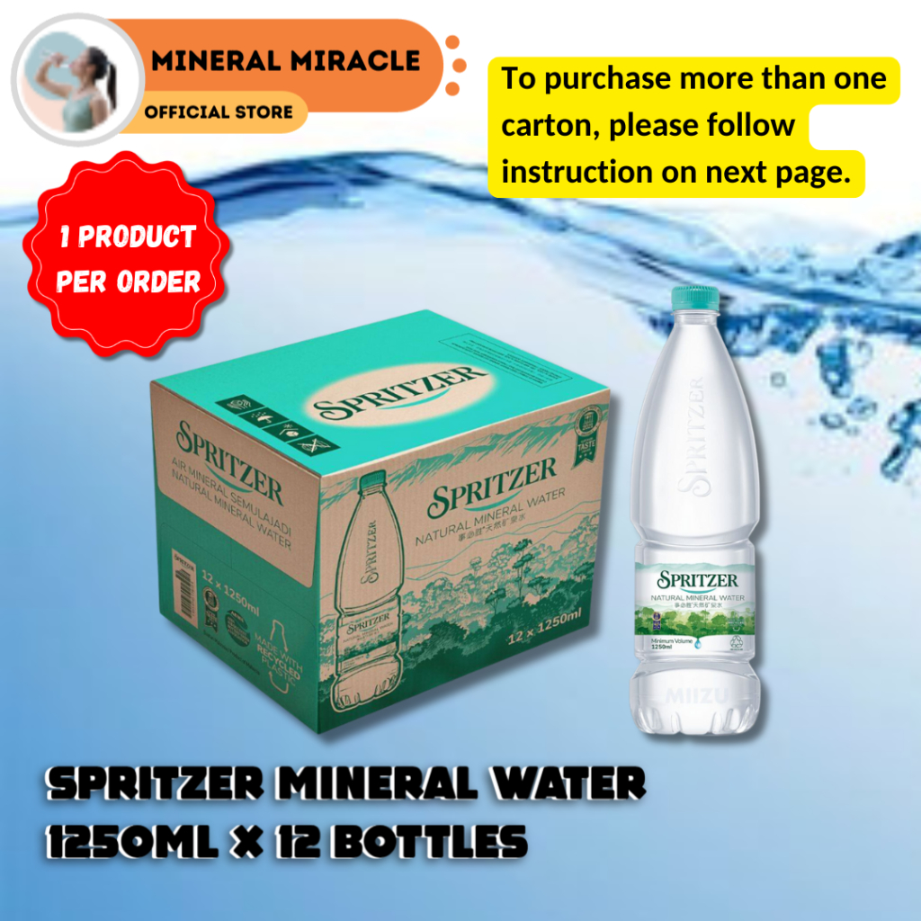 SPRITZER Mineral Water (1 CARTON 1250ml x 12 Bottles) | Shopee Malaysia
