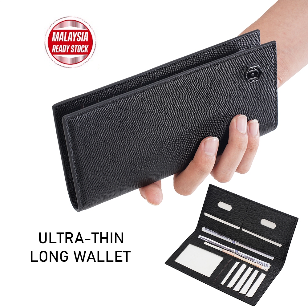 Dompet Lelaki Panjang Ultra Thin Slim Long Men Wallet Premium PU ...