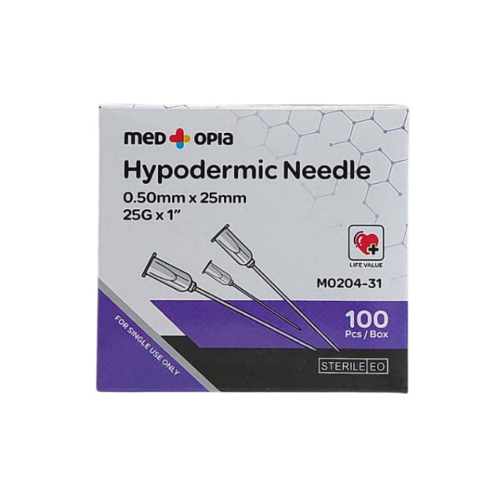 MEDTOPIA HYPODERMIC NEEDLE 25G X 1INCH 100PCS/BOX | Shopee Malaysia