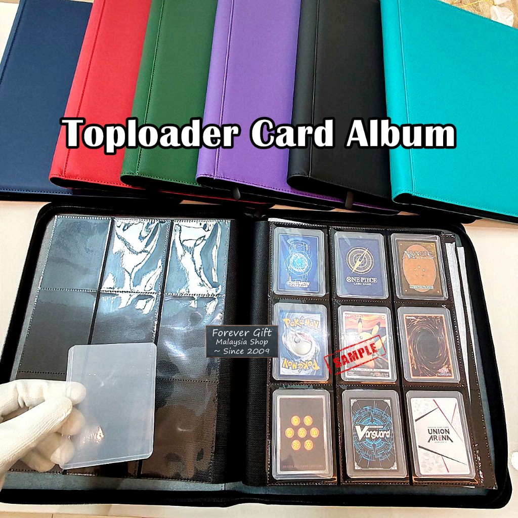 TCG Toploader Zipper Binder Buku Kad | Card Album For Pokémon Card Game ...
